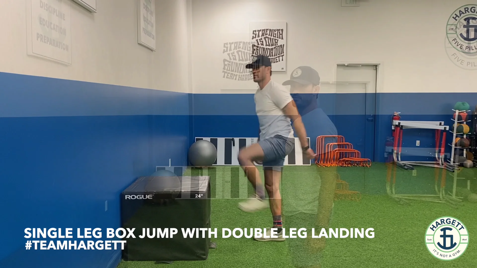 SINGLE LEG BOX JUMP WITH DOUBLE LEG LANDING (HARGETT) on Vimeo