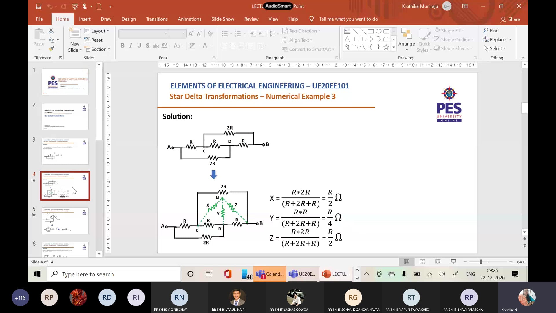 UE20EE101_Class7_Star & Delta Transformations - Part 2 on Vimeo