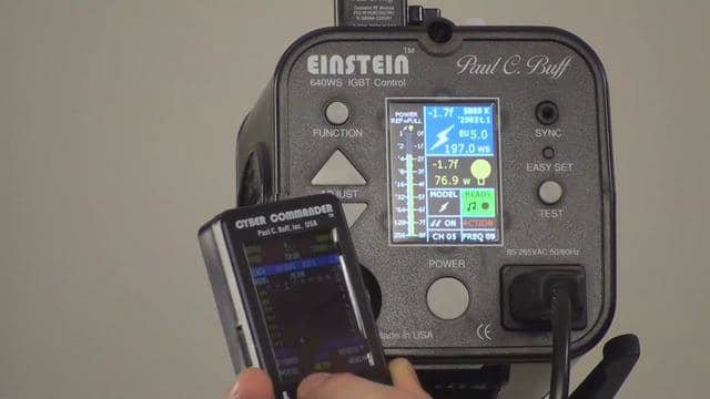 Einstein 640 monolight strobe studio flash duration test on Vimeo