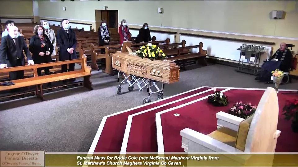 Funeral Mass for Bridie Cole (née McBreen) Maghera Virginia from St ...