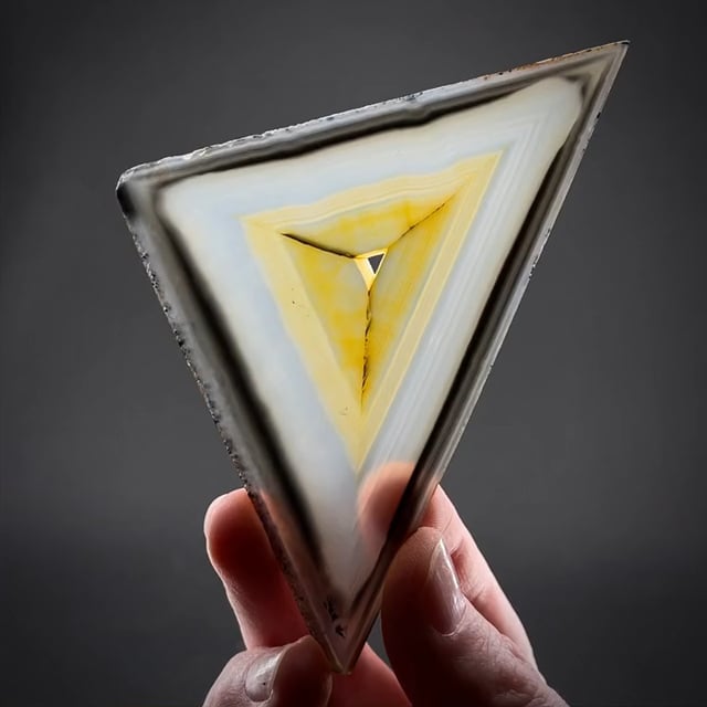 Superb Polyhedral Agate slab (unusual!) Jim Houran Coll. | Garguelo ...