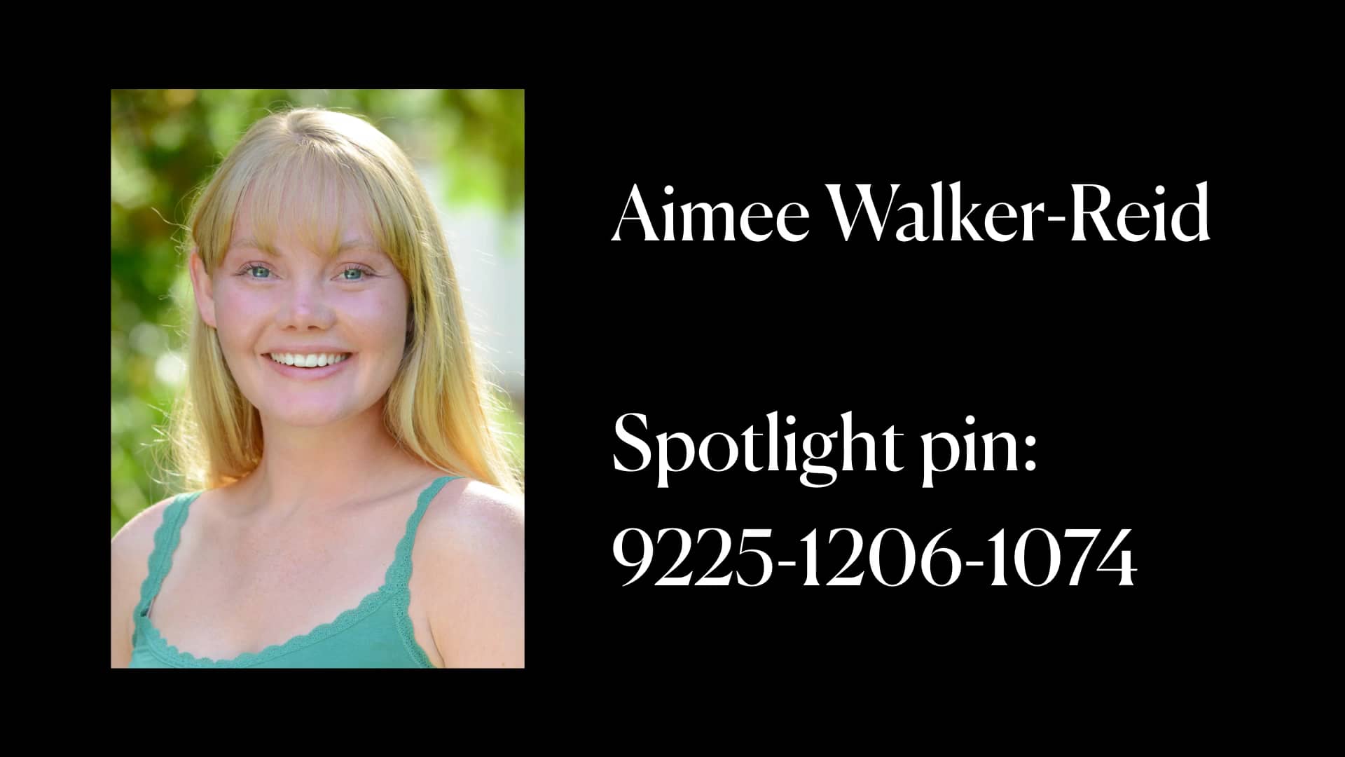 Aimee Walker-Reid Showreel 2021 on Vimeo