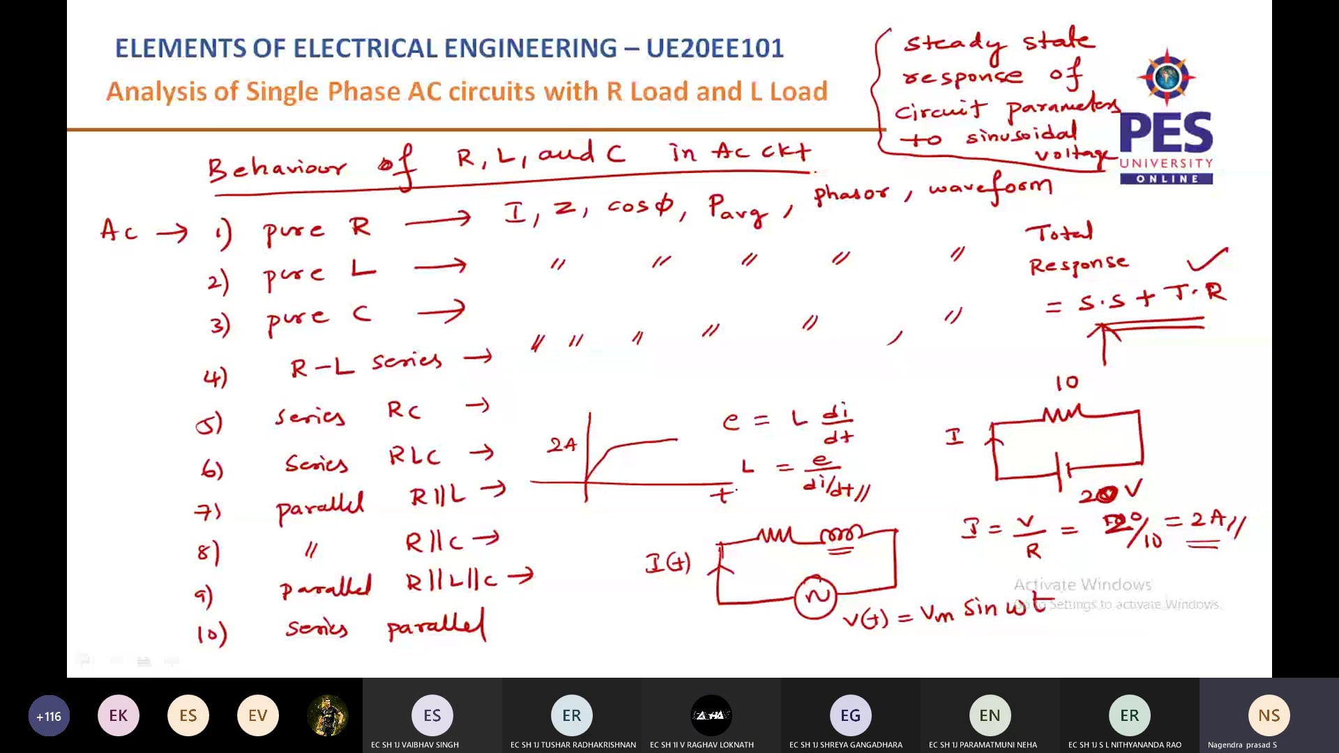Analysis of Single Phase AC circuits with R Load and L Load on Vimeo
