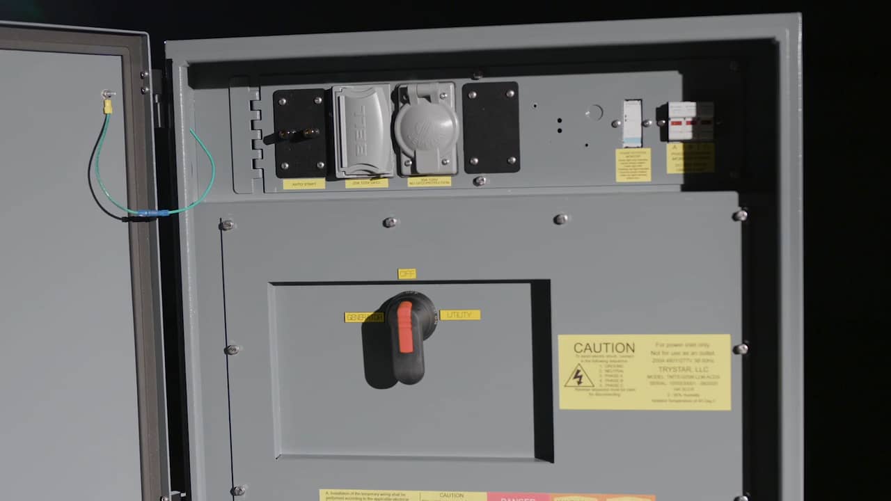 Trystar: Industry's Original Generator Docking Station with Integrated Manual Transfer Switch on ...