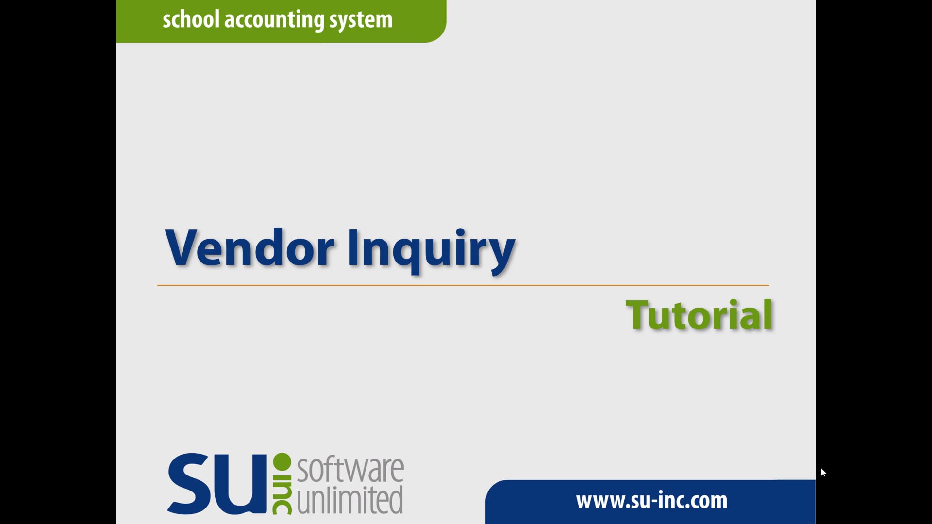 Training Tutorials - Vendor Inquiry on Vimeo
