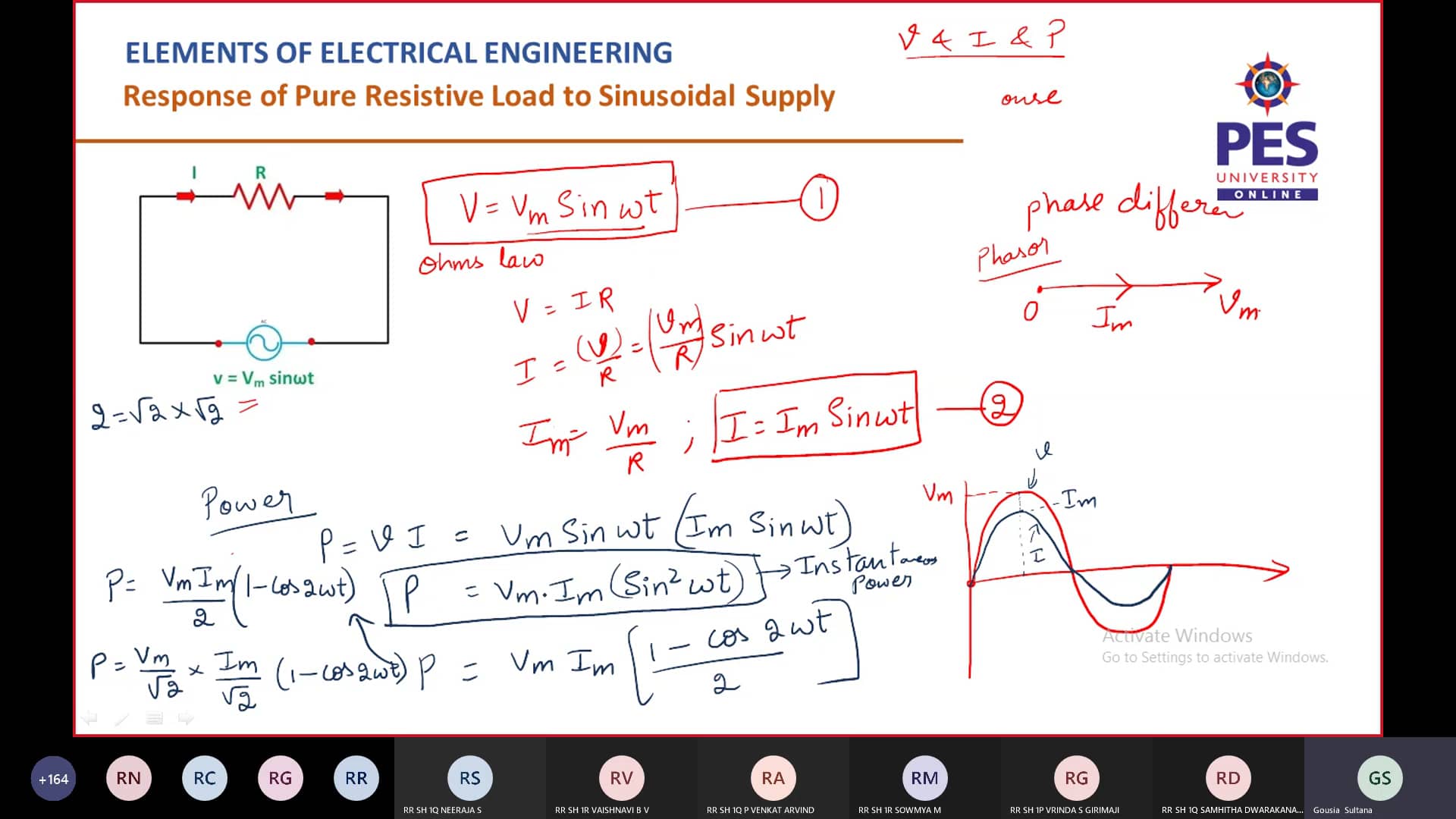 Analysis of single phase AC circuits with L and C Load on Vimeo