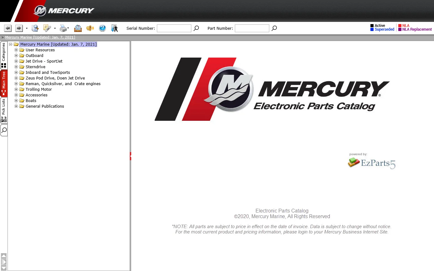 EPC - Search Menu Options