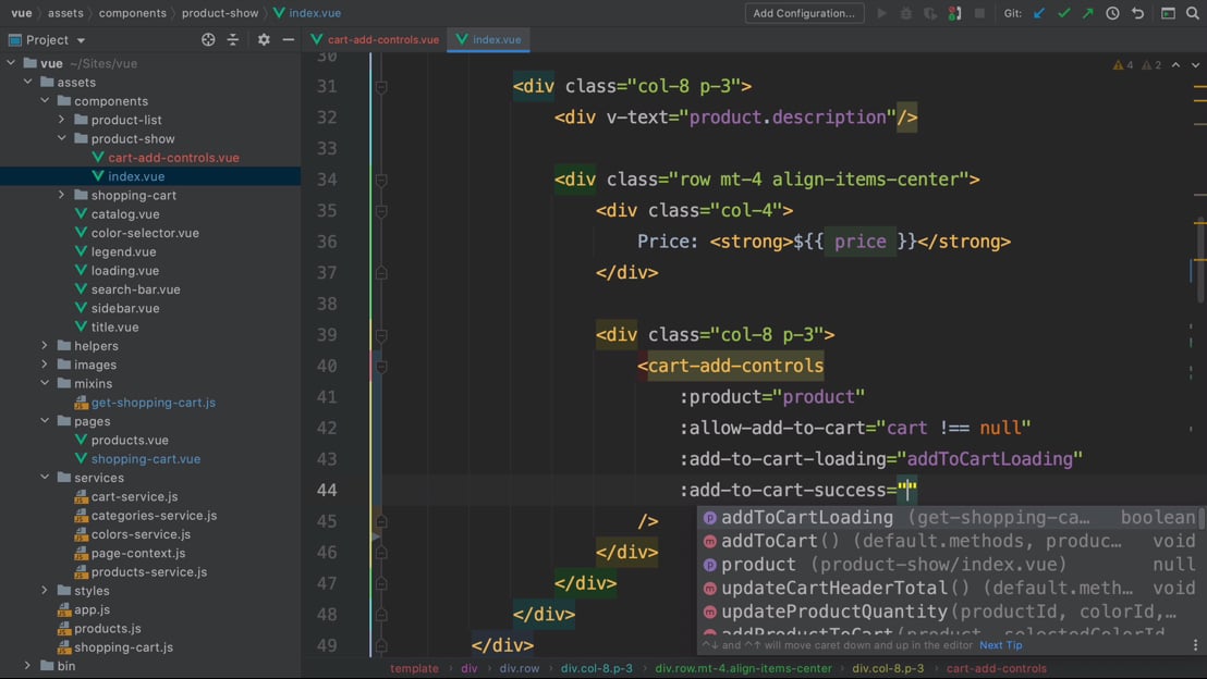 Finishing The Cart Controls Component The Delightful World Of Vue Part 2 Symfonycasts