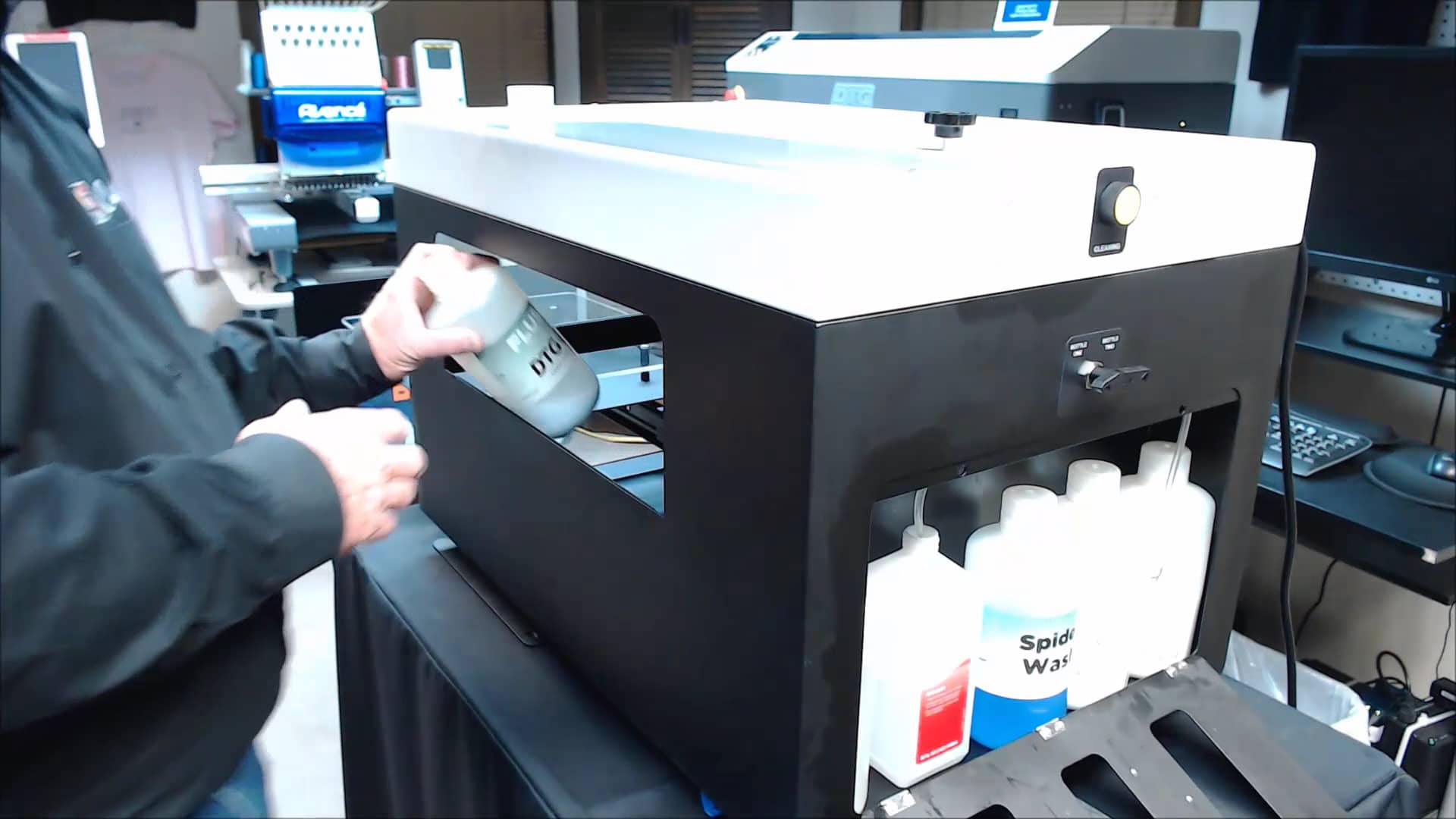 PTM | DTG Pretreat Machine Cleaning Video on Vimeo