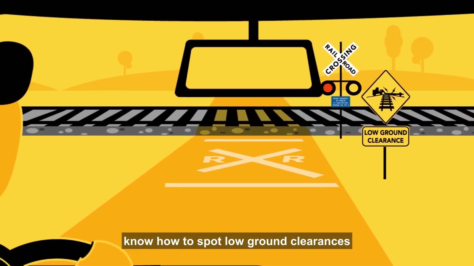 Low Clearance Vehicle Railroad Crossing Safety Tips -15-second (open ...