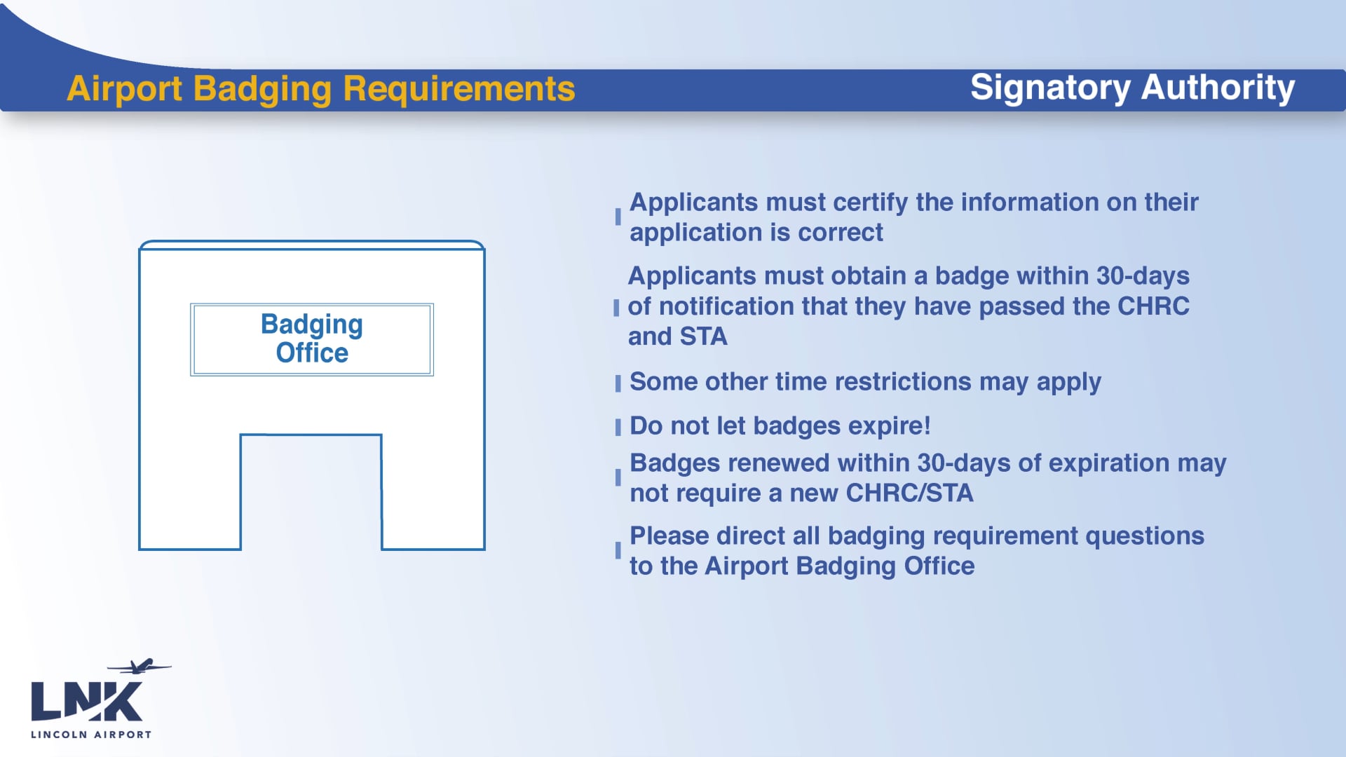Airport Badging Requirements_010821 on Vimeo