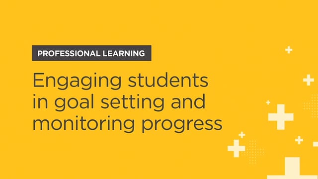 Engaging students in goal setting and progress monitoring on Vimeo