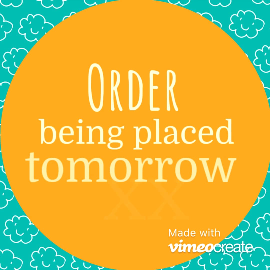order being placed tomorrow on Vimeo