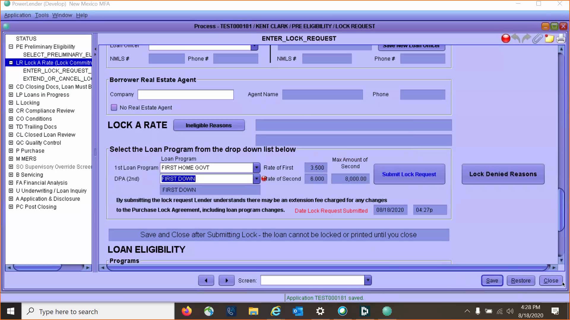 PowerLender- How to Lock a Loan Example on Vimeo
