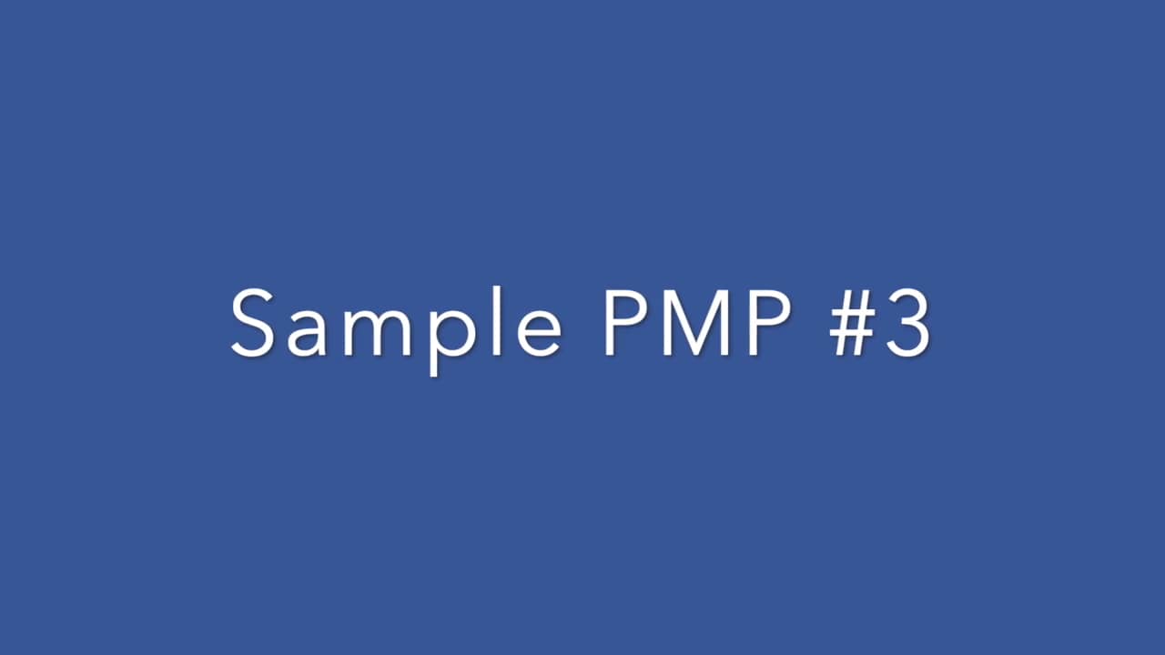 Sample PMP 3 on Vimeo