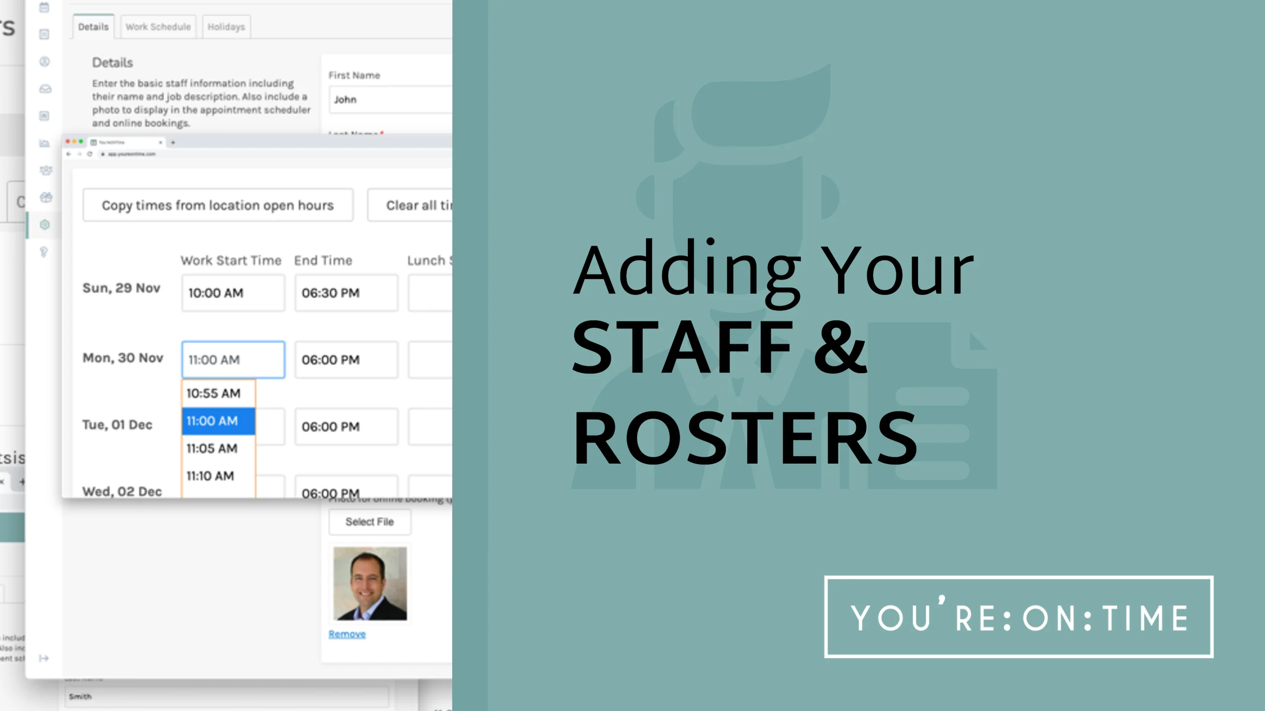 Adding Staff and Rosters