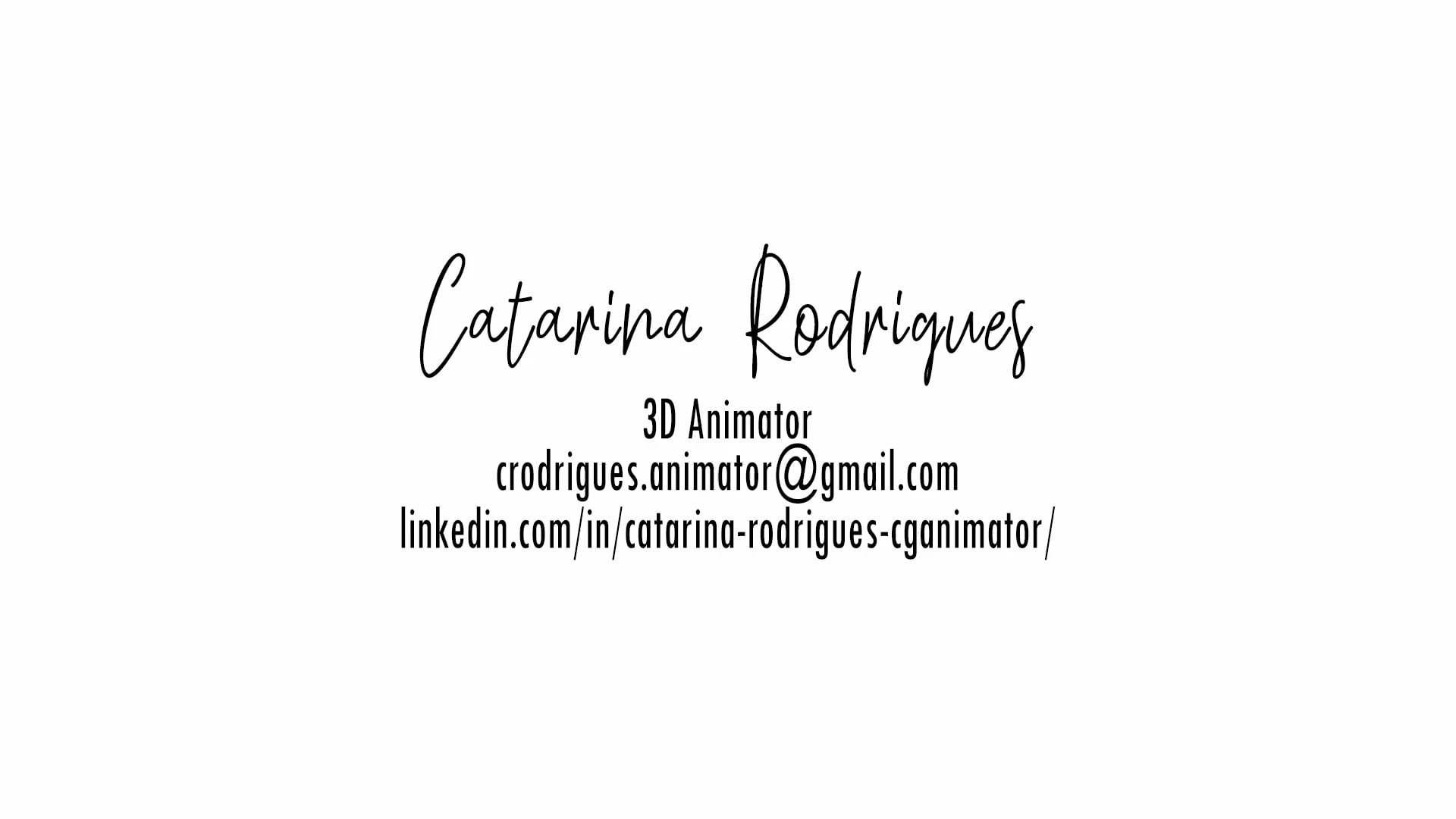 3D Animation Reel 2021 - Catarina Rodrigues on Vimeo
