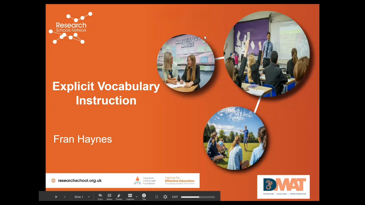 Explicit Vocabulary Instruction on Vimeo