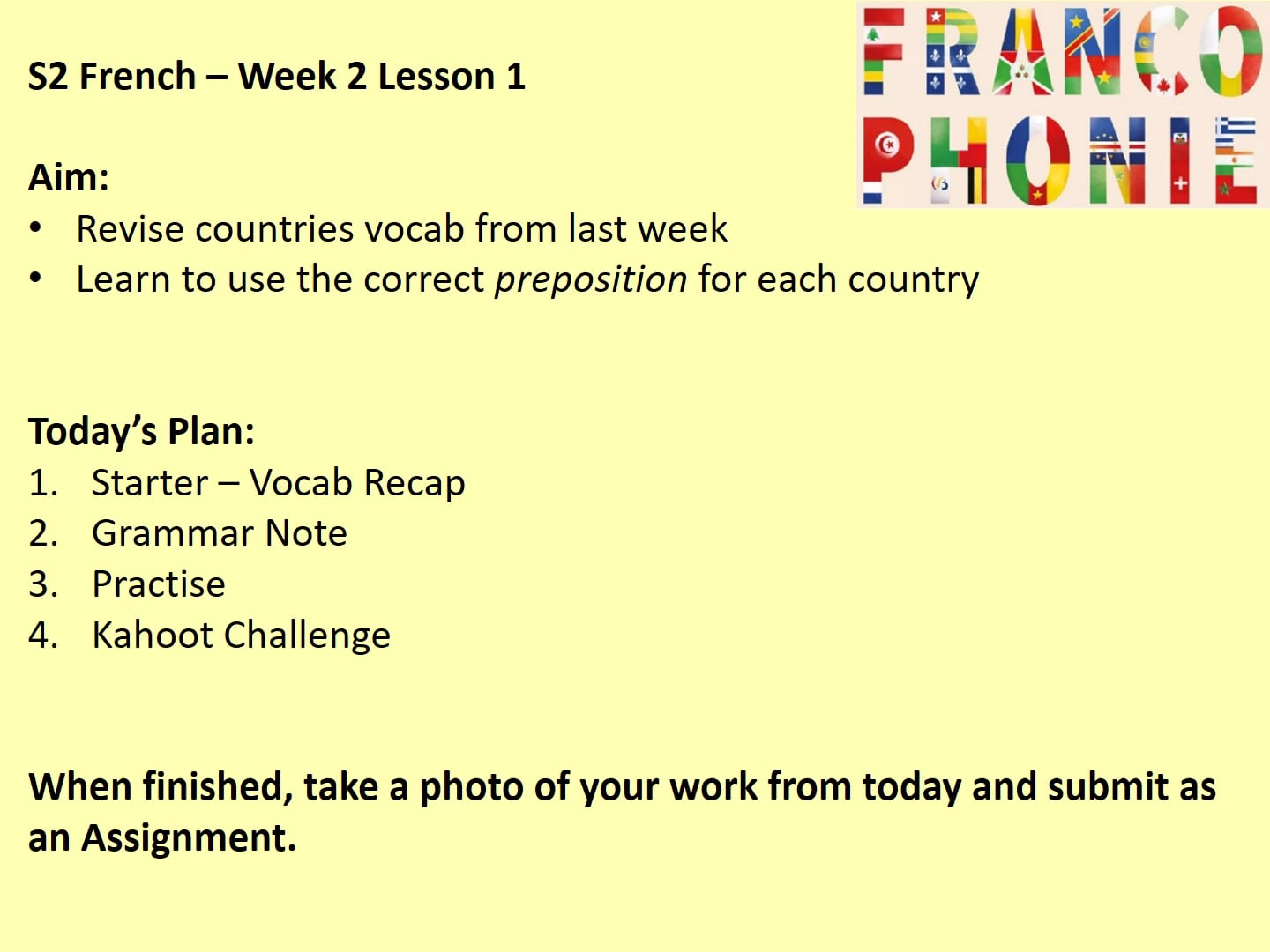 S2 French Week 2 Lesson 1 - Video on Vimeo