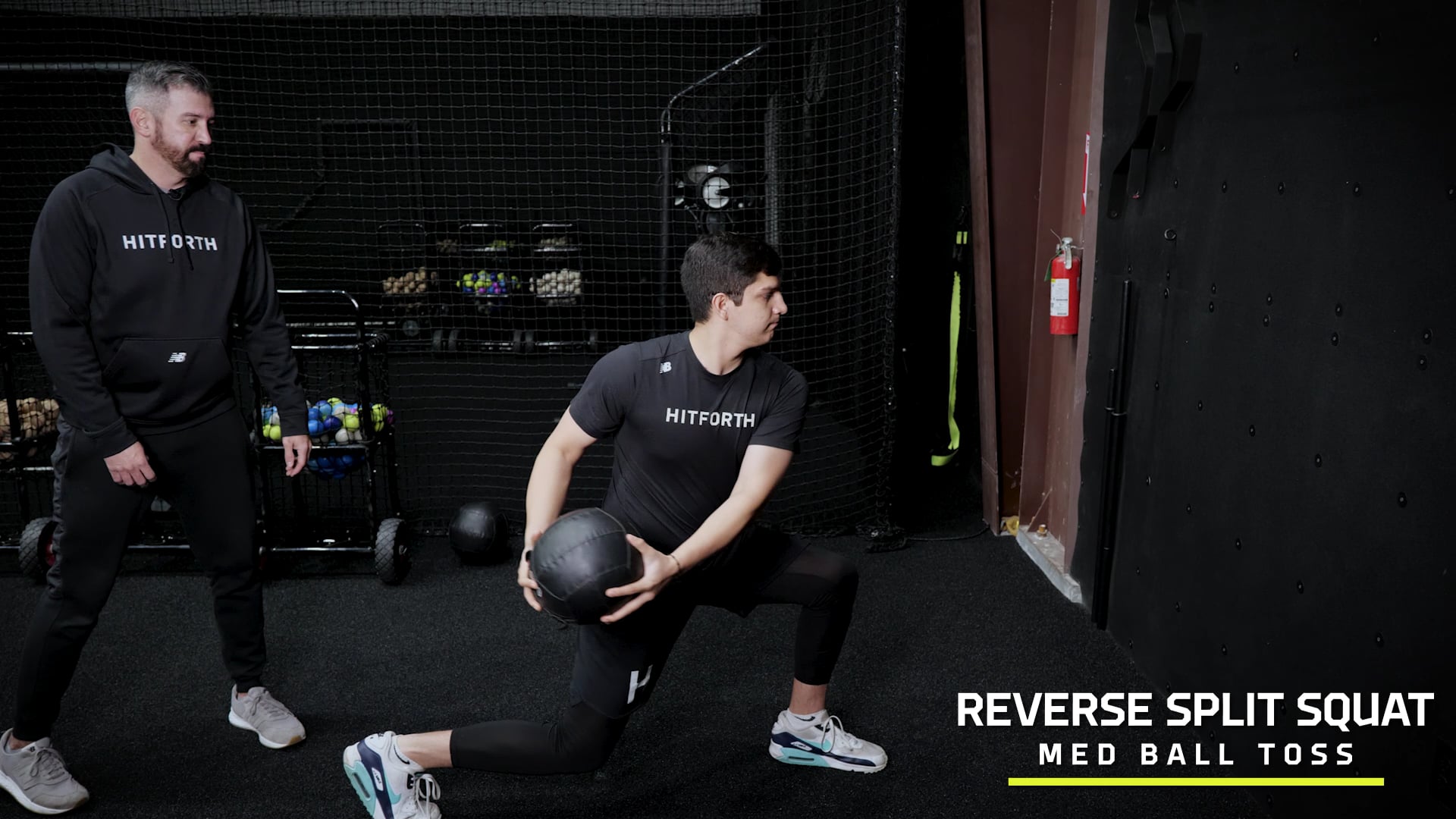 Reverse Split Squat Med Ball Toss on Vimeo