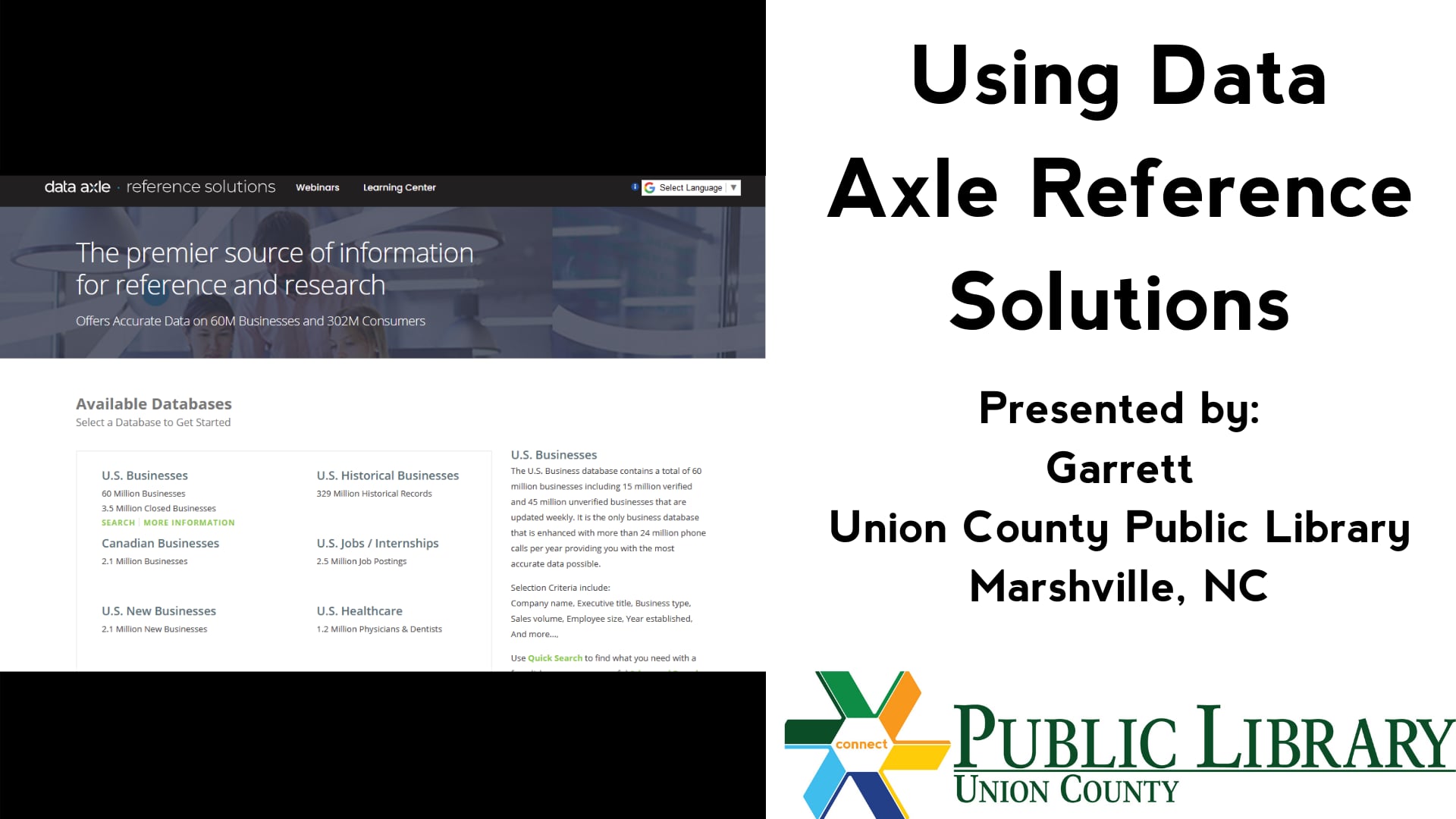 Using Data Axle Reference Solutions On Vimeo