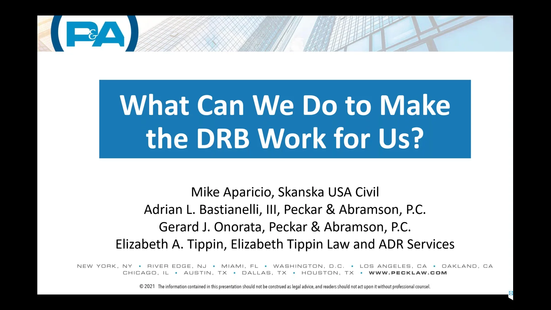 What Can We Do to Make the DRB Work for Us?