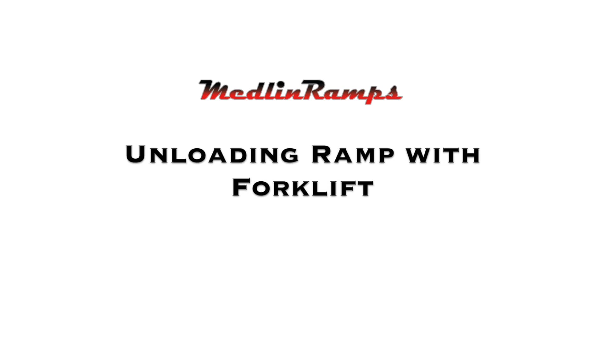 Unloading Medlin Ramps on Vimeo
