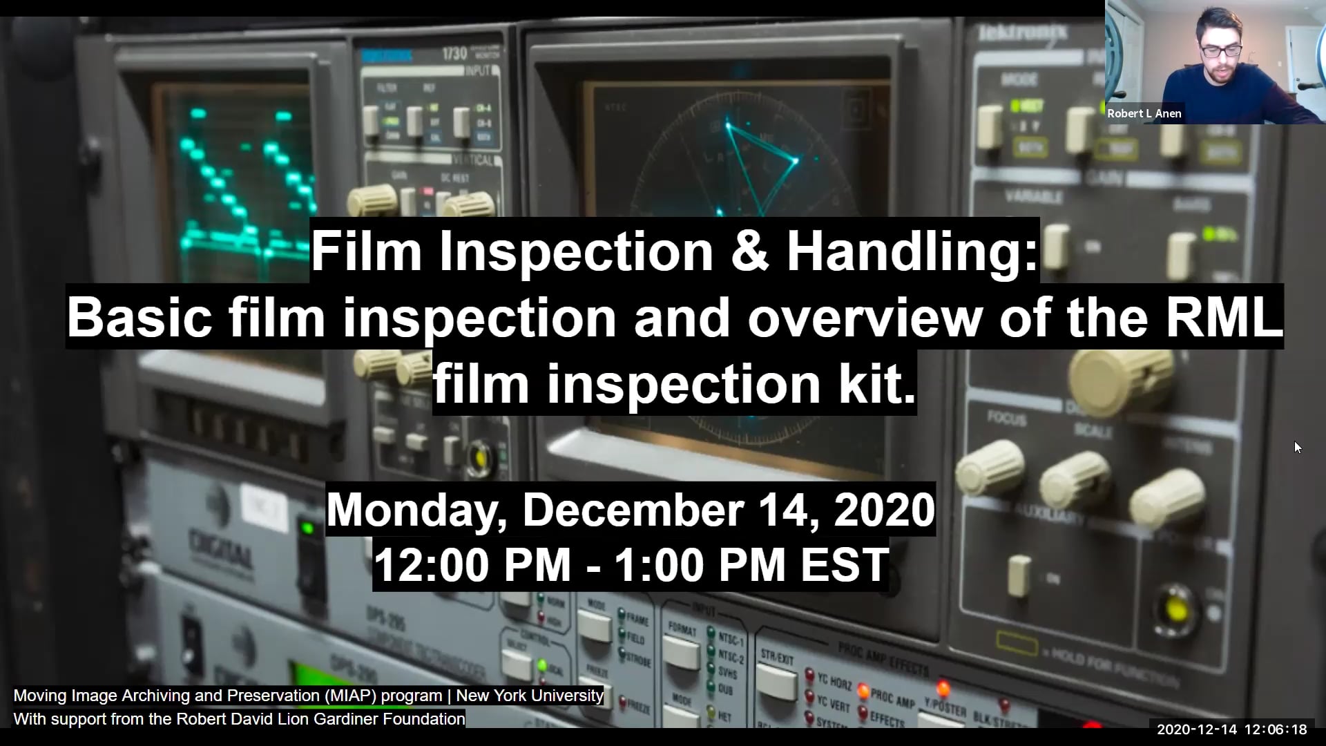 Film Inspection & Handling: Overview of the RML film inspection kit and ...