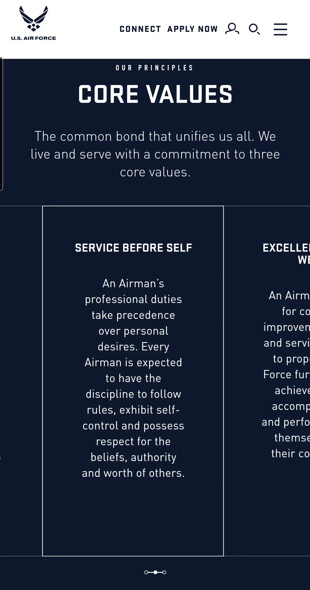 Air Force Core Values on Vimeo