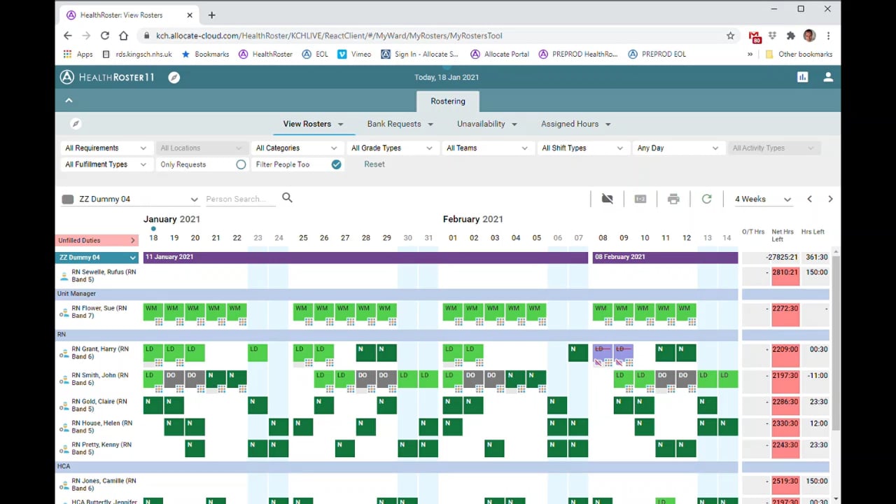 Recording Sickness on HealthRoster V11 on Vimeo