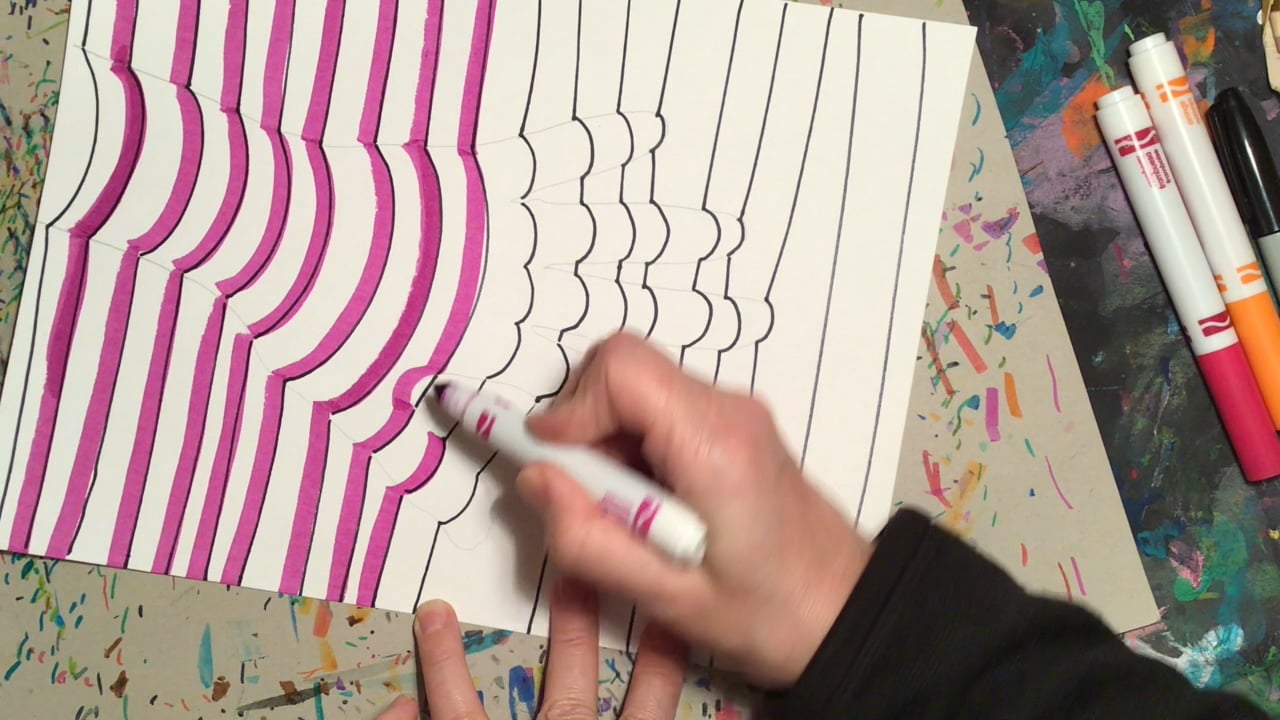 Op Art 3D hand illusion on Vimeo