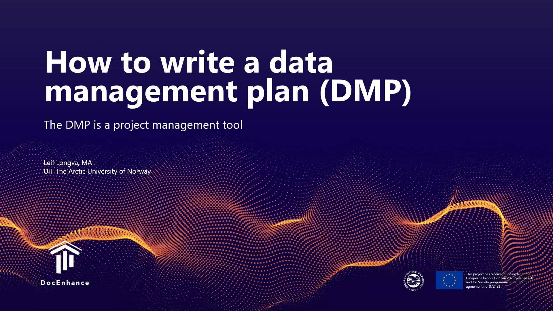 How to write a data management plan (DMP) Tool on Vimeo