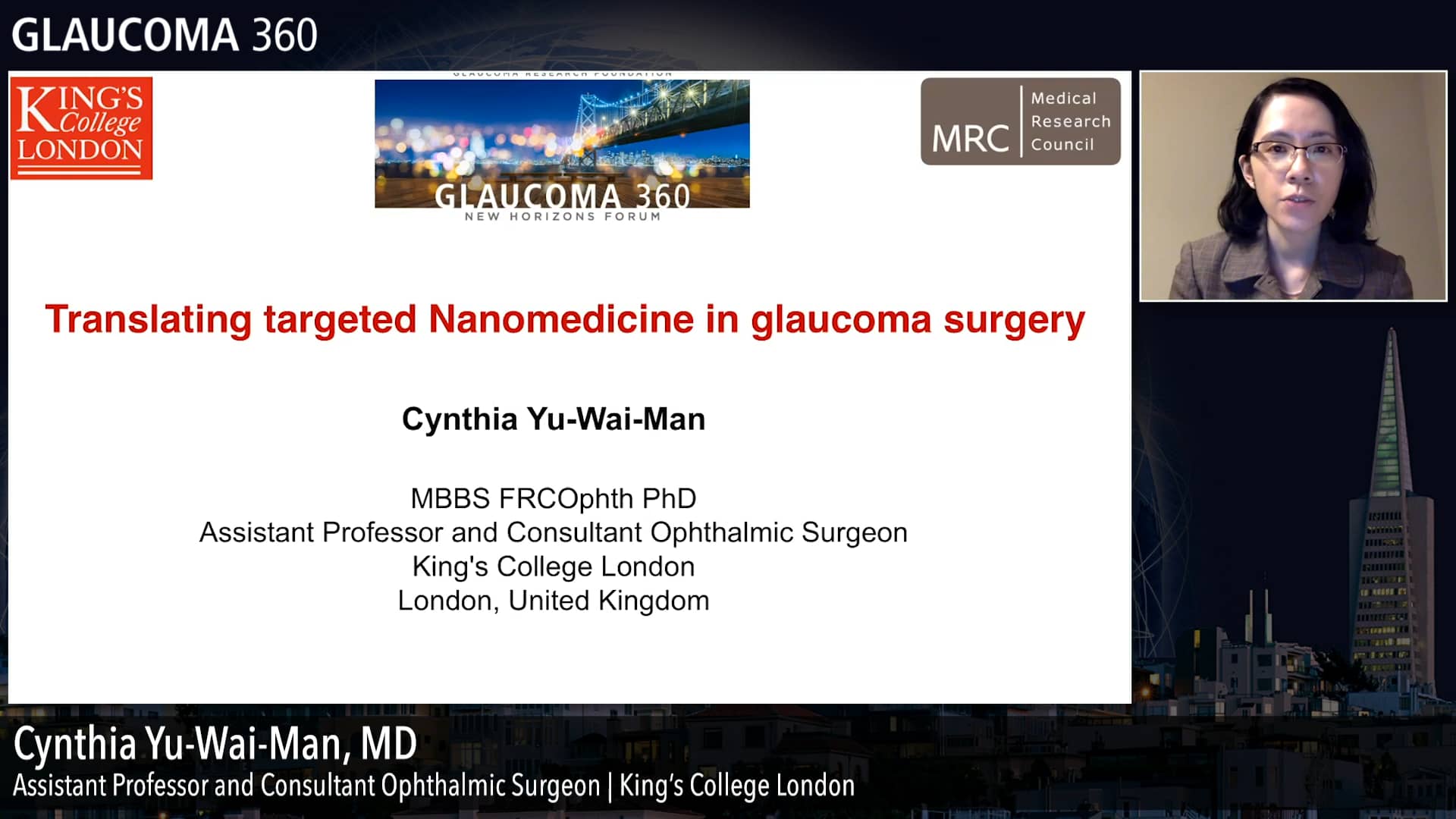 NANOGENICS: Cynthia Yu-Wai-Man, MD PhD — New Horizons in Therapeutics ...