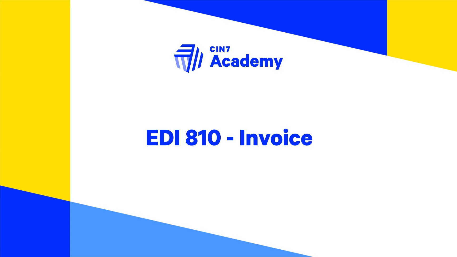 EDI 810 - Invoice on Vimeo