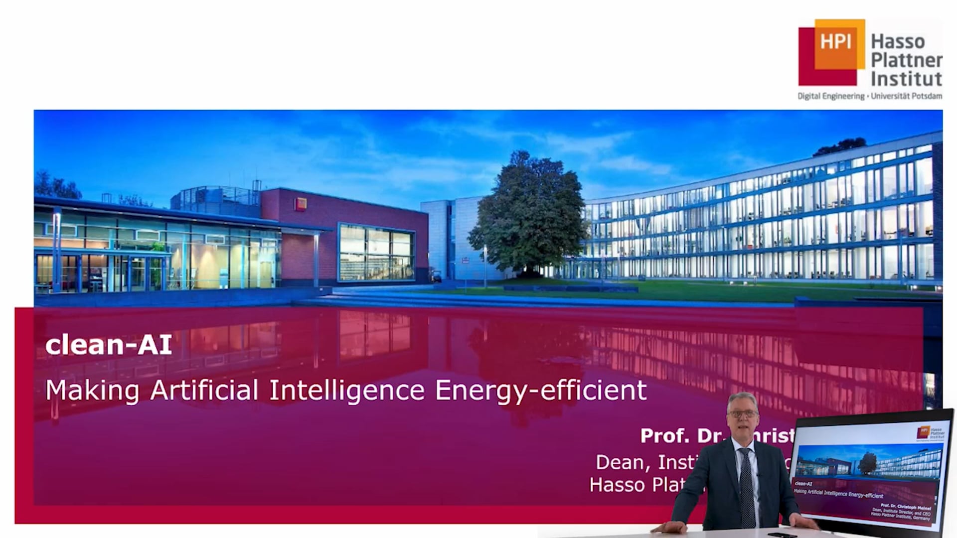 Christoph Meinel (HPI) - Energy-efficiency in Machine Learning