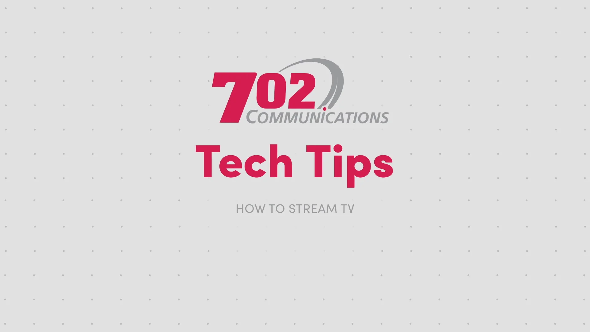 702 Tech Tips - How to Stream TV on Vimeo