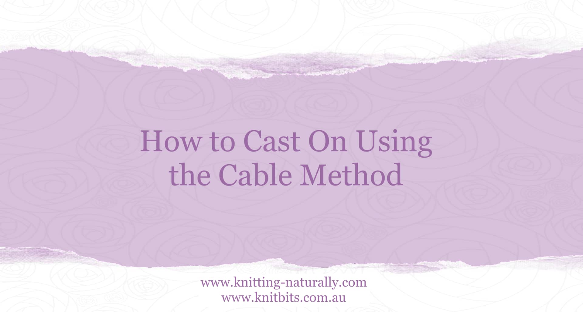 Cable Method of Casting On on Vimeo