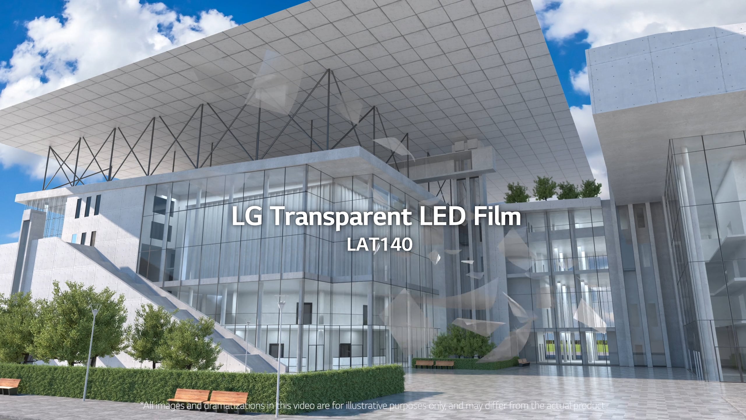 LG 14mm Transparent LED Film on Vimeo