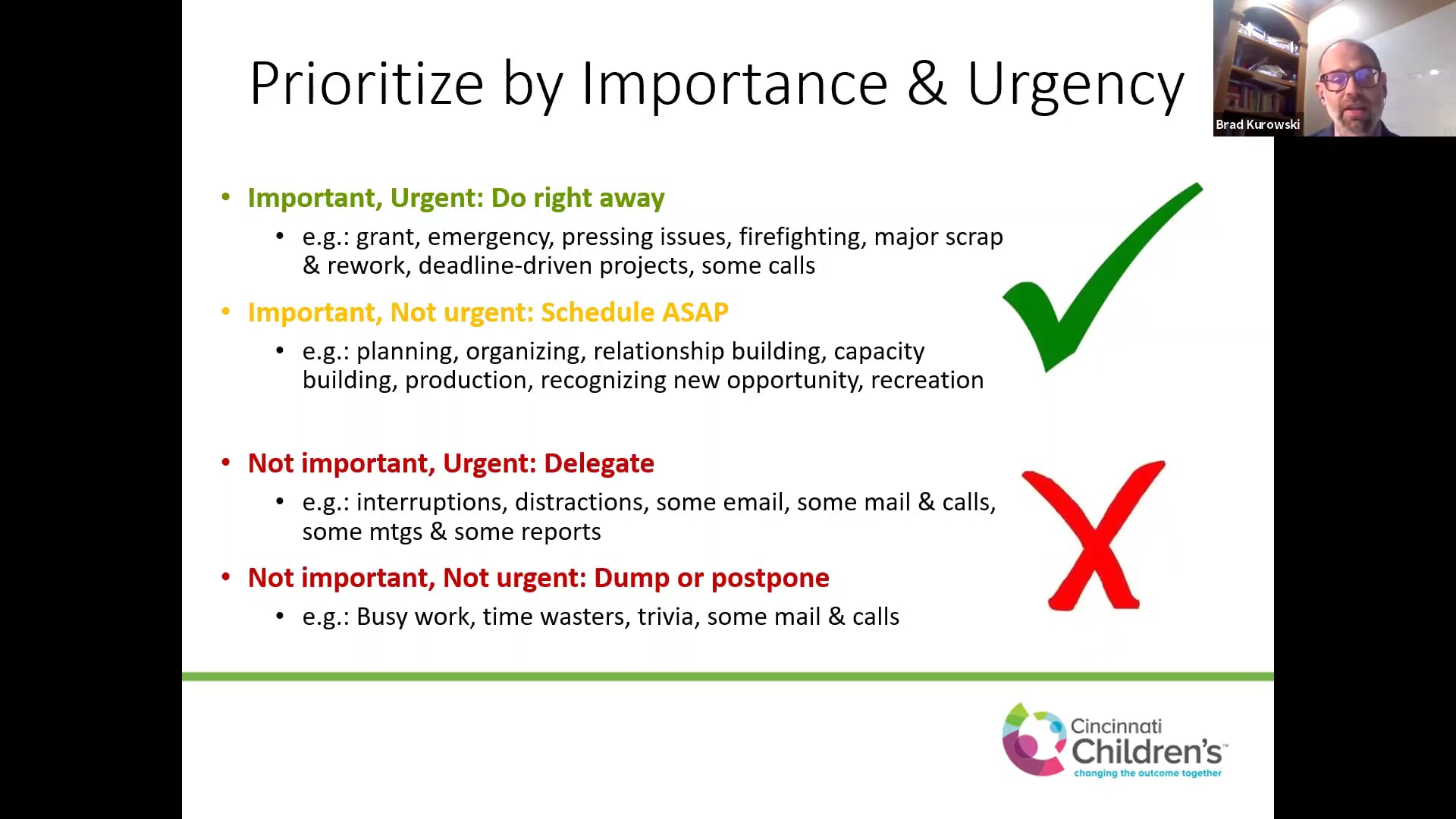 RMSTP Lecture - Time Management_Brad Kurowski on Vimeo