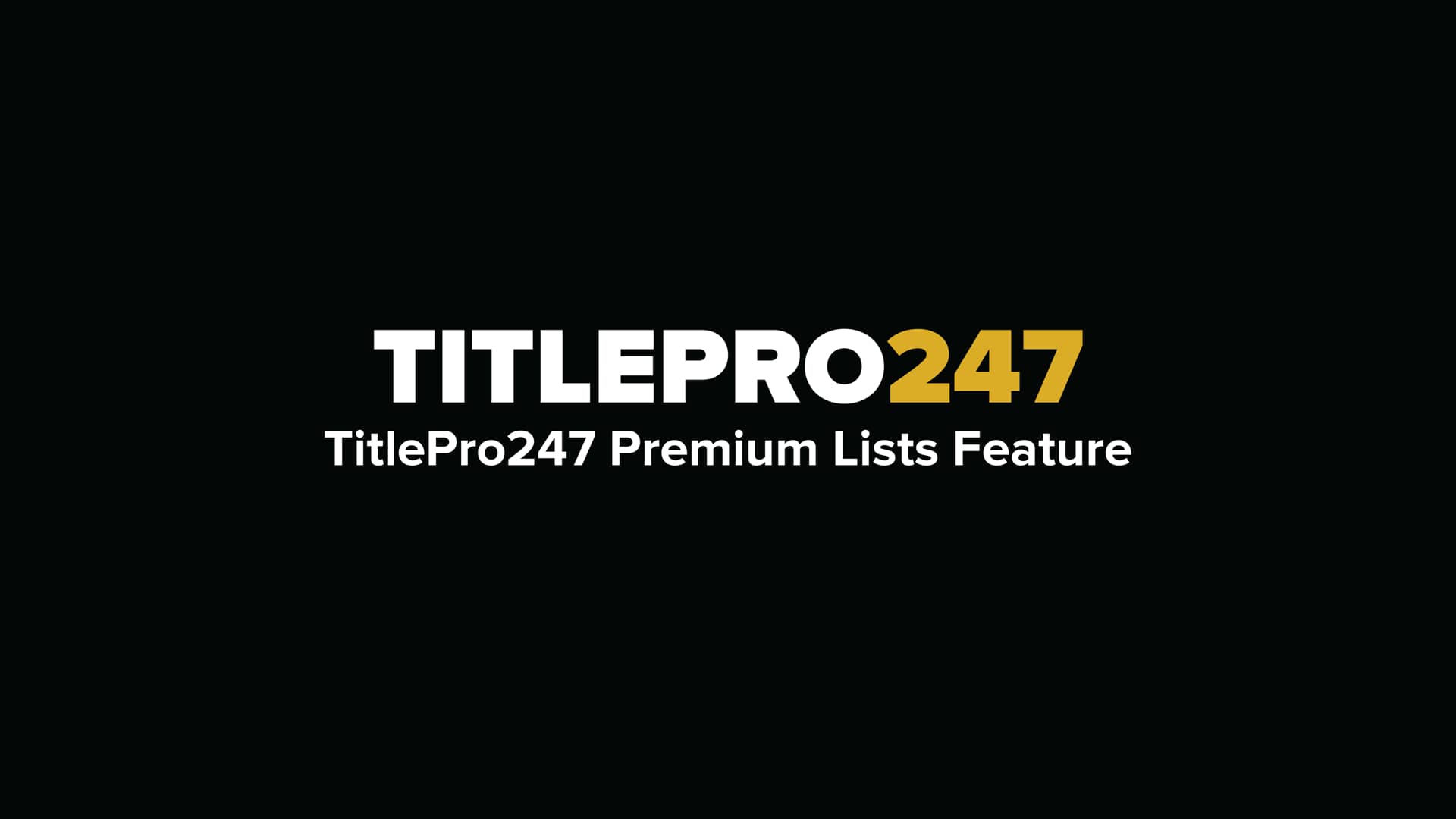 TitlePro247 - Premium Leads and Reports on Vimeo