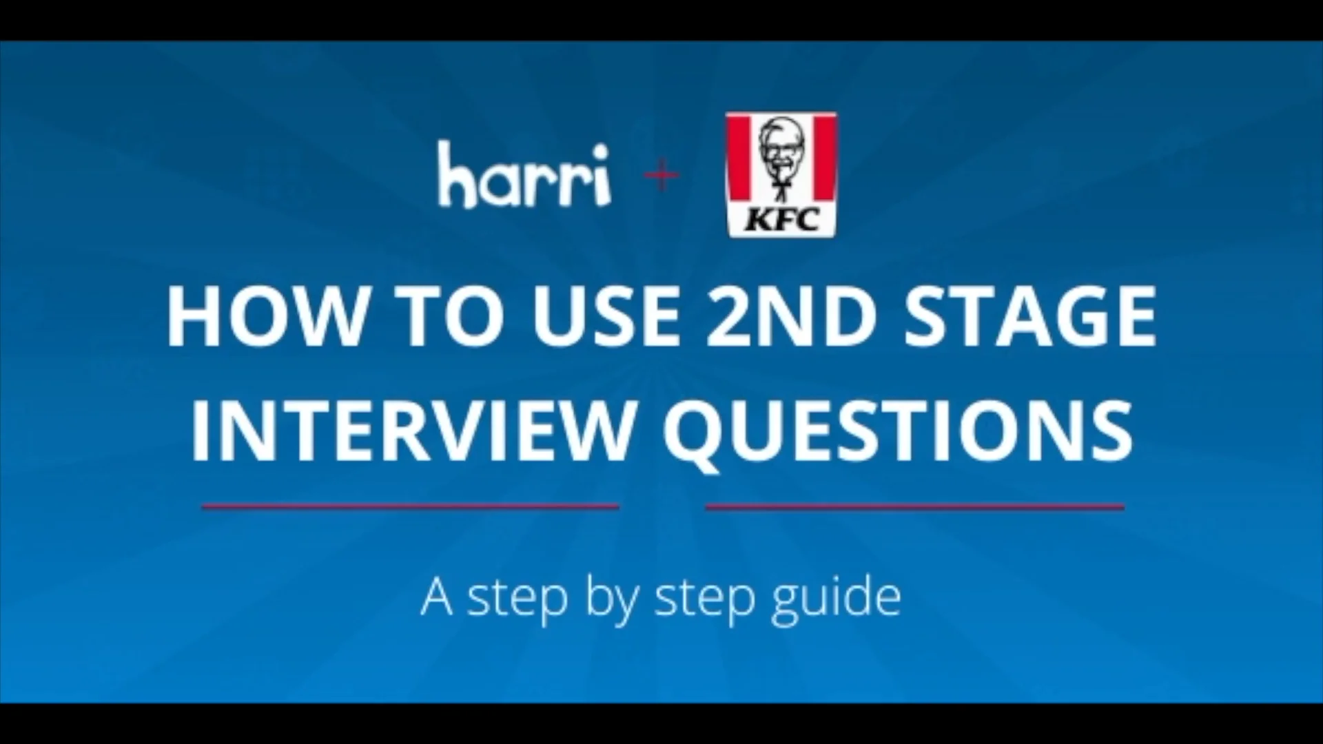 KFC Training Video - How To Do a 2nd Stage Interview (FINAL) on Vimeo