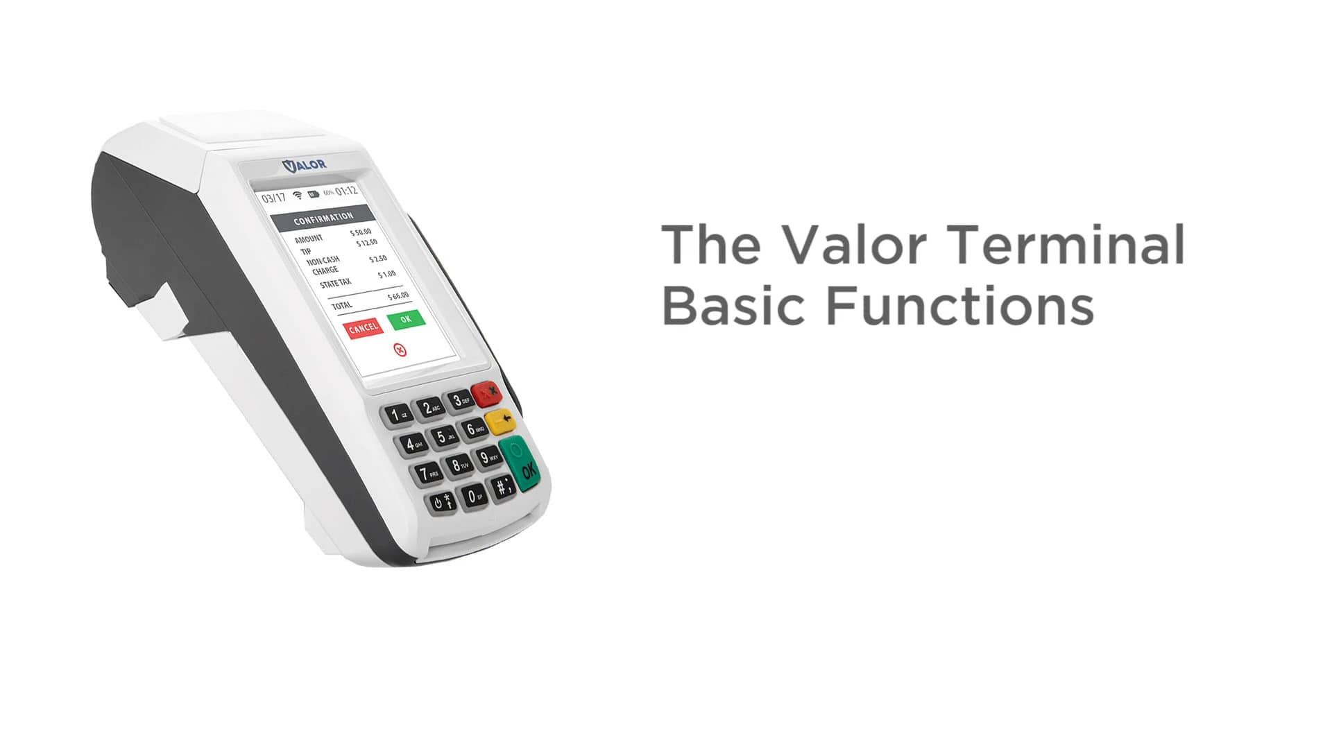 Valor Terminal Basic Functions on Vimeo