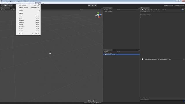 unity javascript part 2 02 unity console window on Vimeo