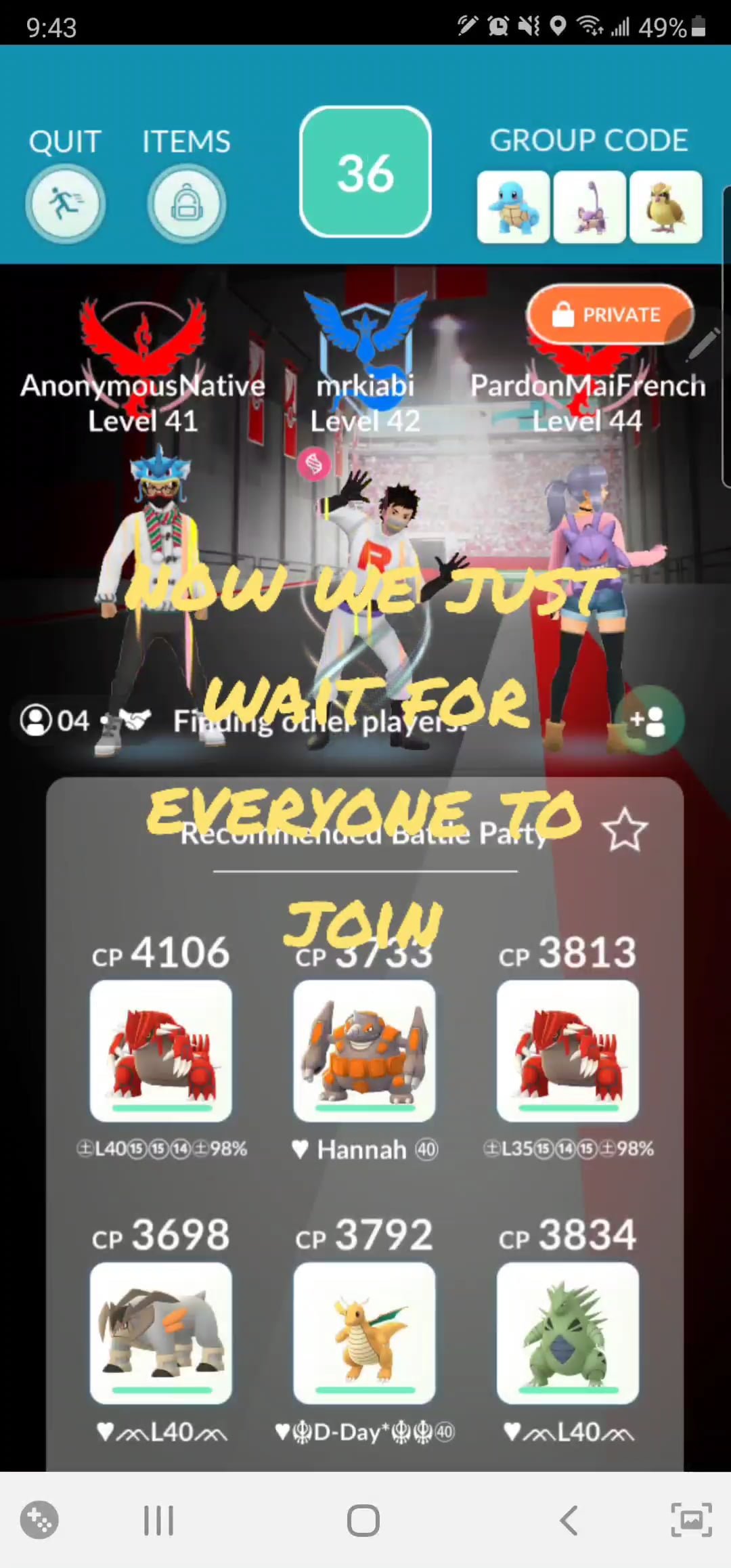 Pokemon GO - Invite 5+ to Raids (Private Lobby) on Vimeo