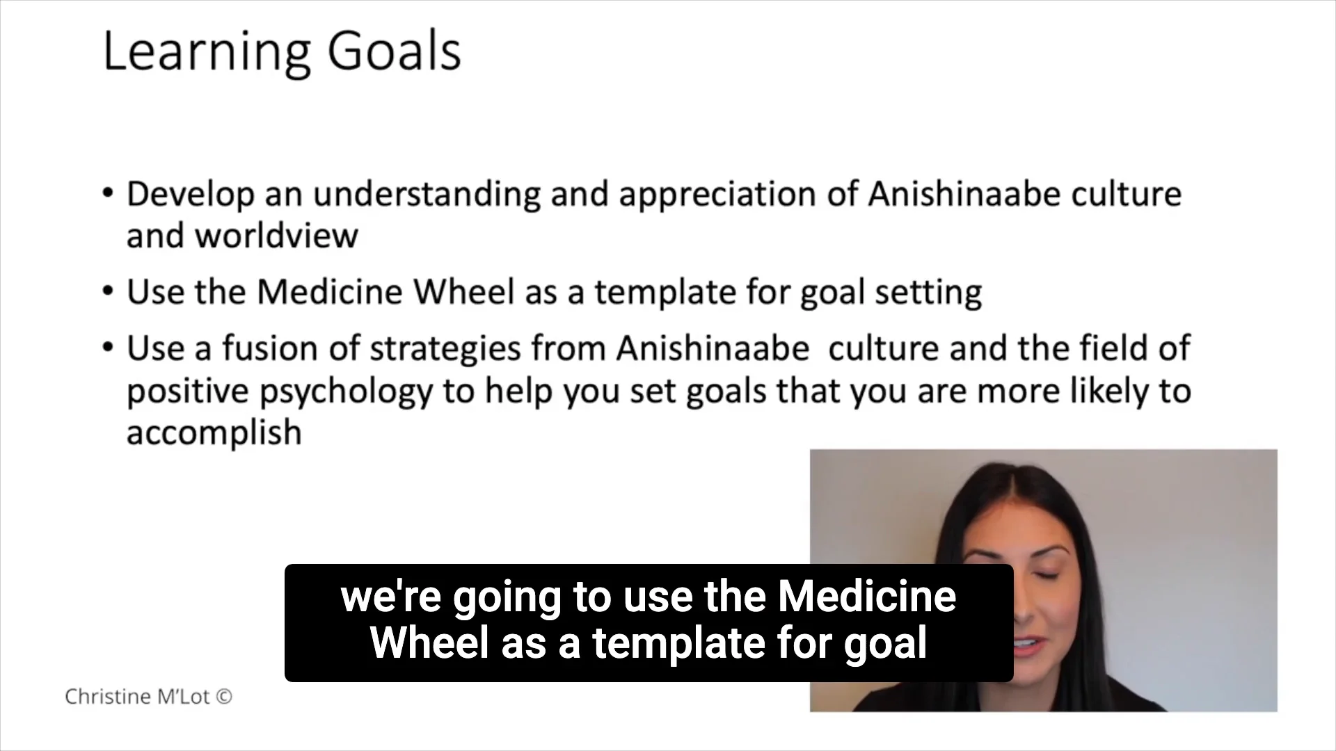 Part 2: Medicine Wheel Goal Setting - Christine M'lot on Vimeo