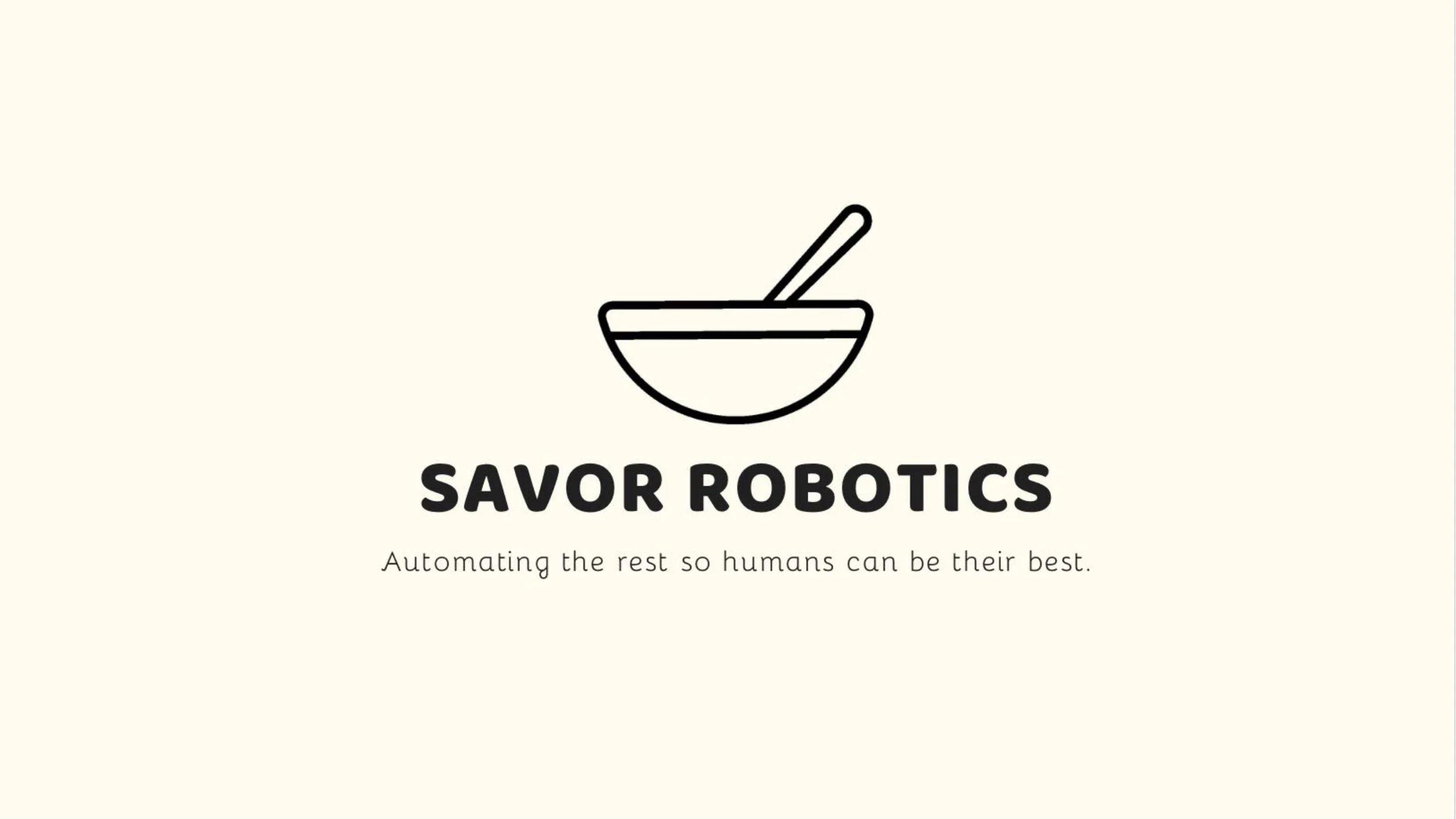 Savor Robotics - Elevator Pitch on Vimeo