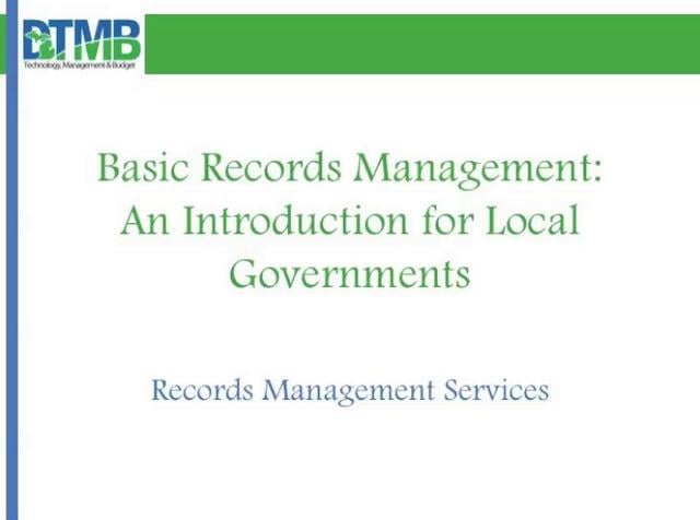 Local Government Records Management Workshop on Vimeo