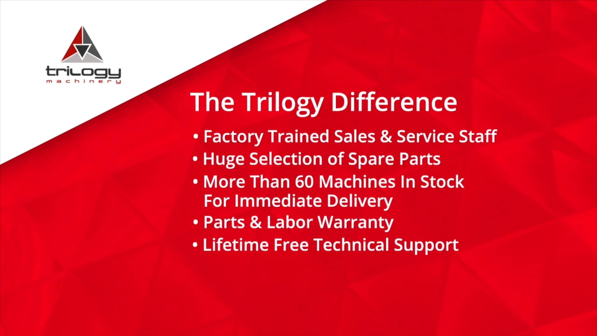 Why buy from Trilogy Machinery? on Vimeo