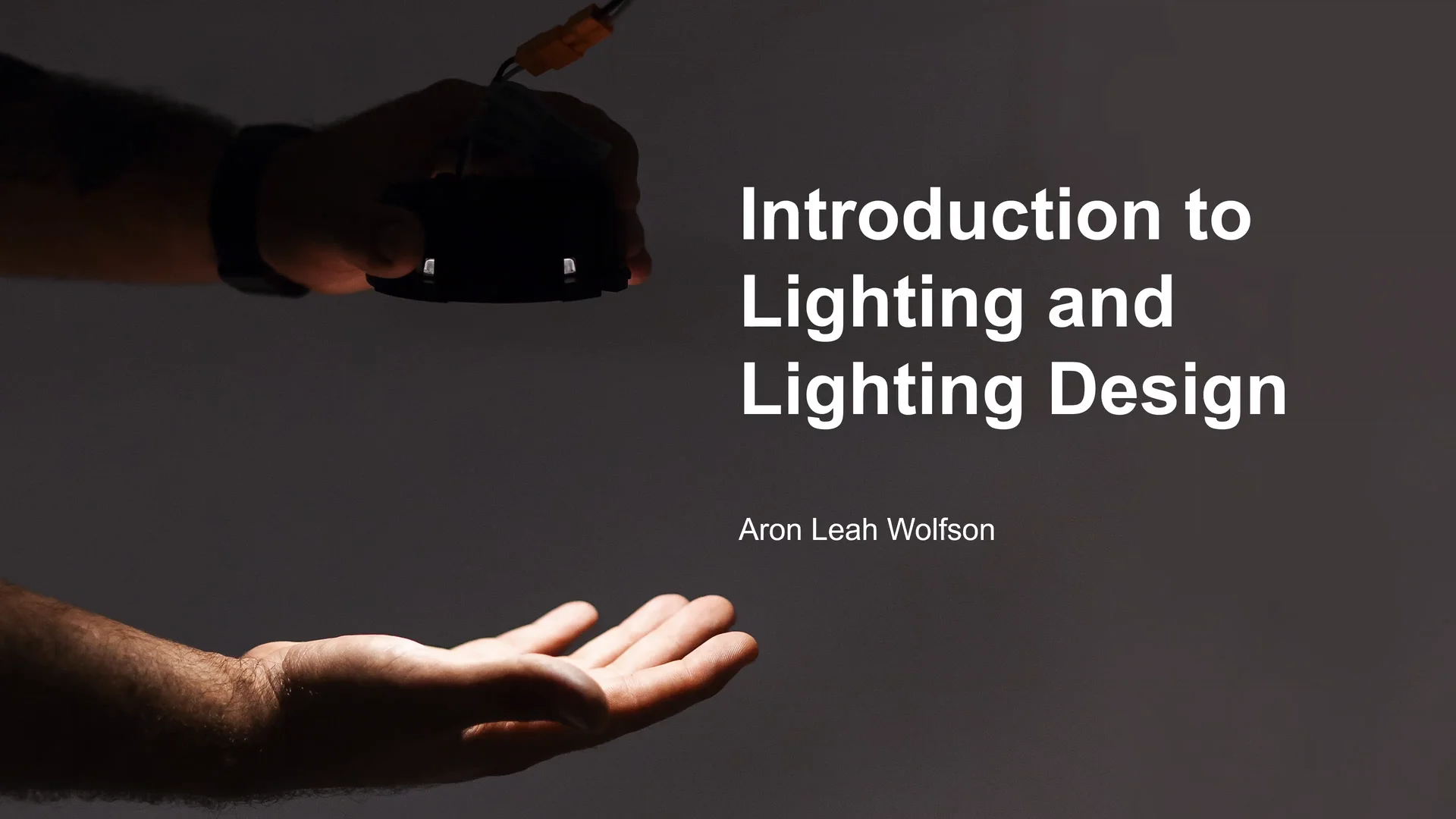 Introduction to Lighting and Lighting Design on Vimeo