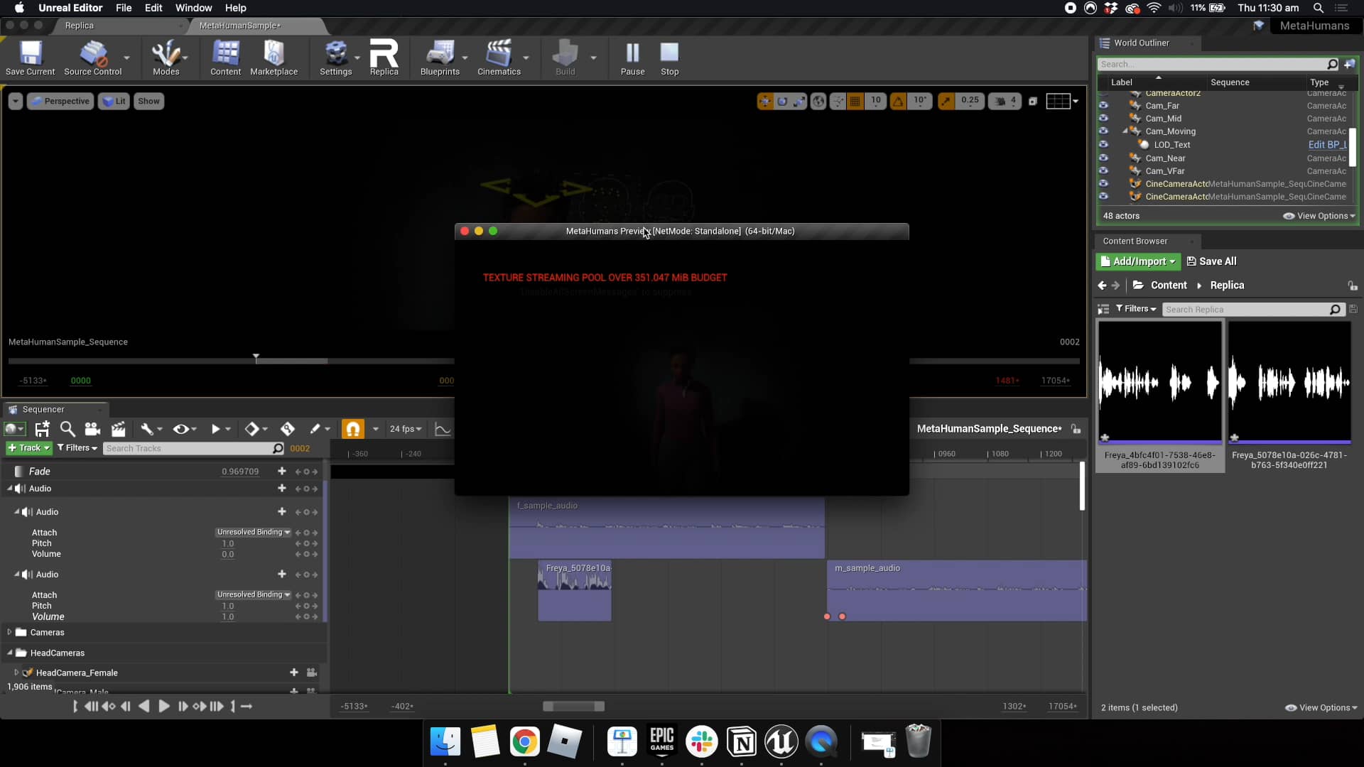 Replica voices for Unreal Engine MetaHumans on Vimeo